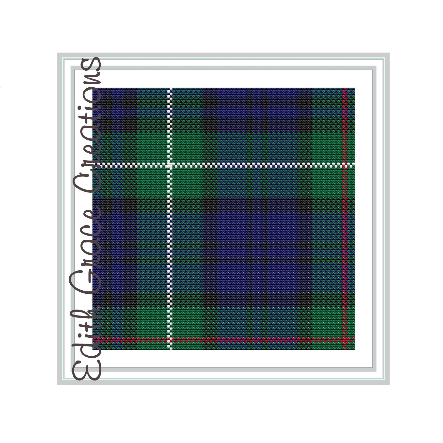 Mackenzie Modern Tartan Cross Stitch Pattern Tartan Plaid House Decor ...