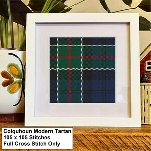 Colquhoun Modern Tartan - Cross Stitch Pattern - Tartan Plaid - Wall ...