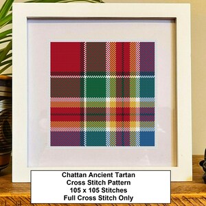 Chattan Ancient Tartan Cross Stitch Pattern: Scottish Gifts (digital ...