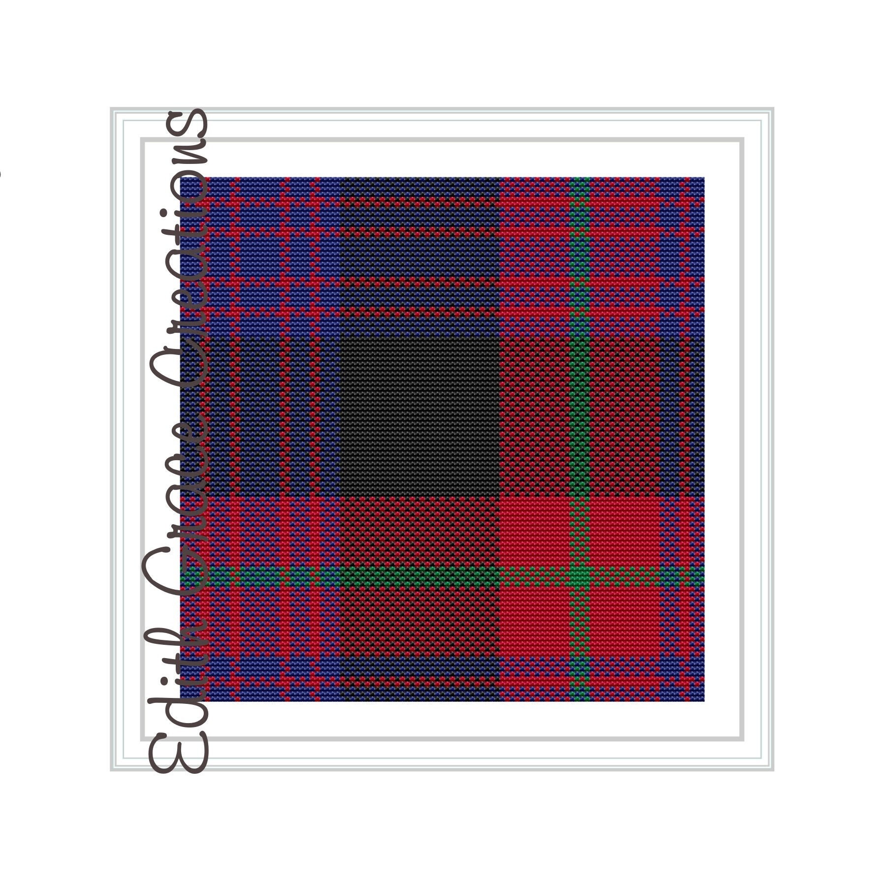 Brown Modern Tartan Cross Stitch Pattern, Scottish Tartan, Scotland ...