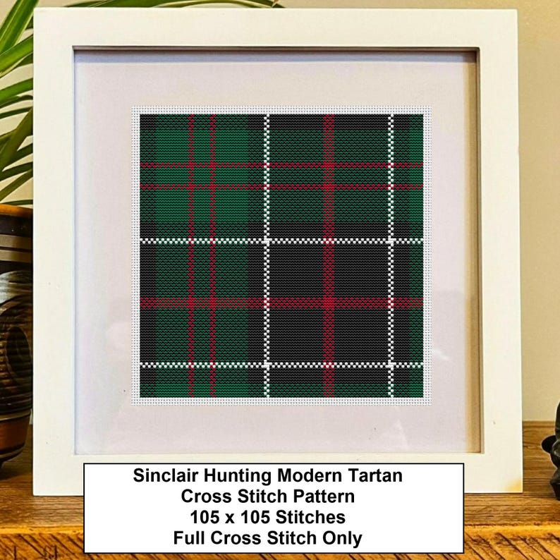 Sinclair Hunting Tartan Cross Stitch Pattern (digital Download) - Etsy