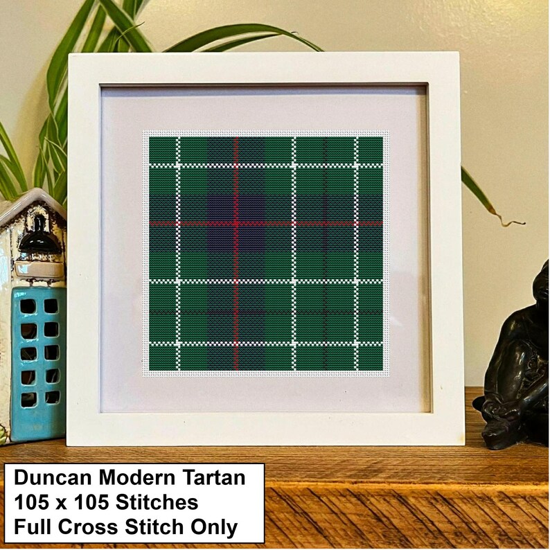 Duncan Modern Tartan Cross Stitch Pattern Scottish Gifts Tartan Plaid ...