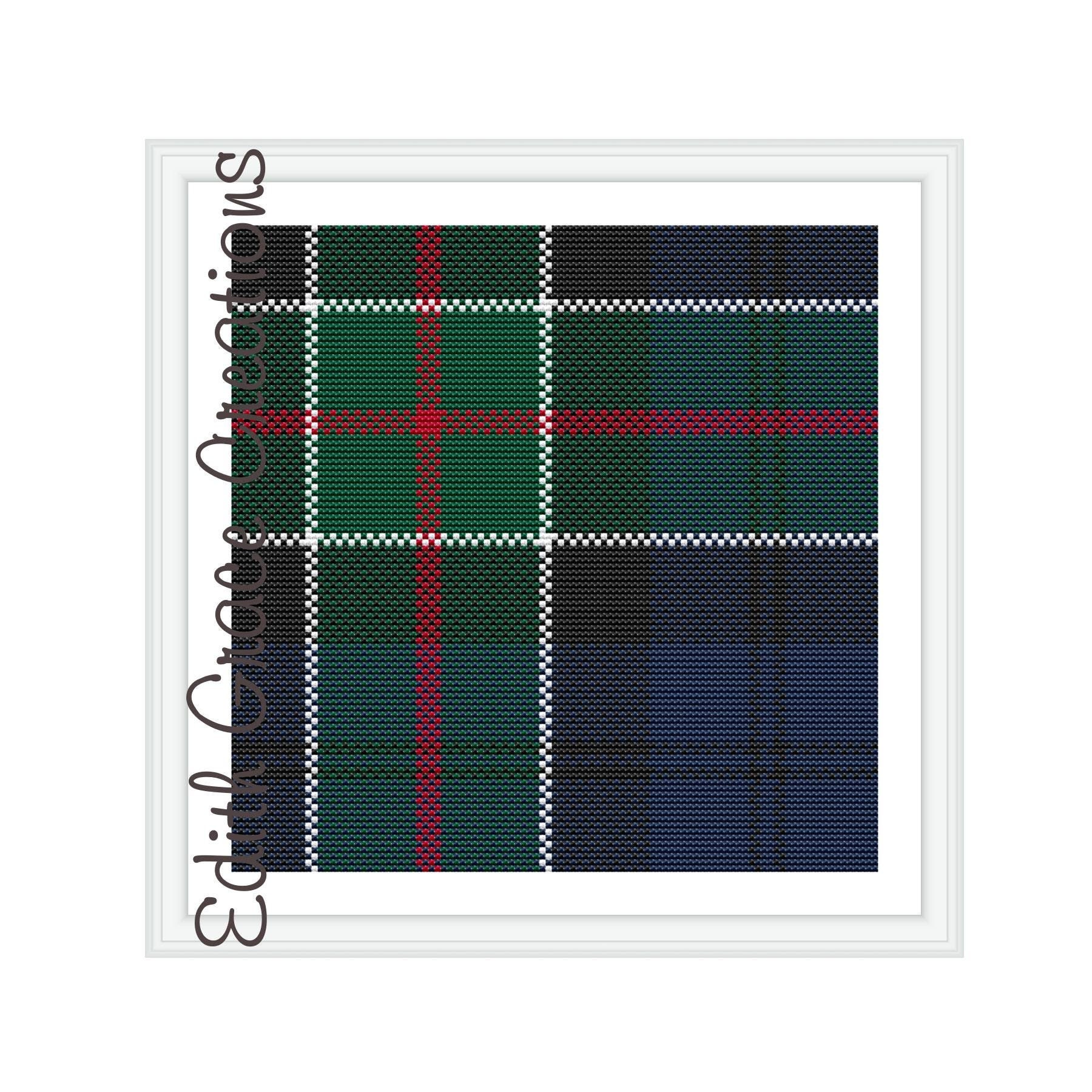 Colquhoun Modern Tartan Cross Stitch Pattern: Scottish Embroidery ...