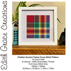 Chattan Ancient Tartan Cross Stitch Pattern: Scottish Gifts (digital ...