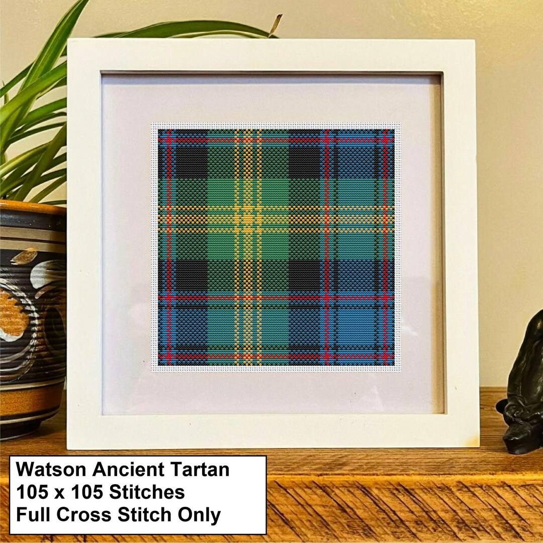 Watson Ancient Tartan Cross Stitch Pattern Scottish Gifts Home Decor ...