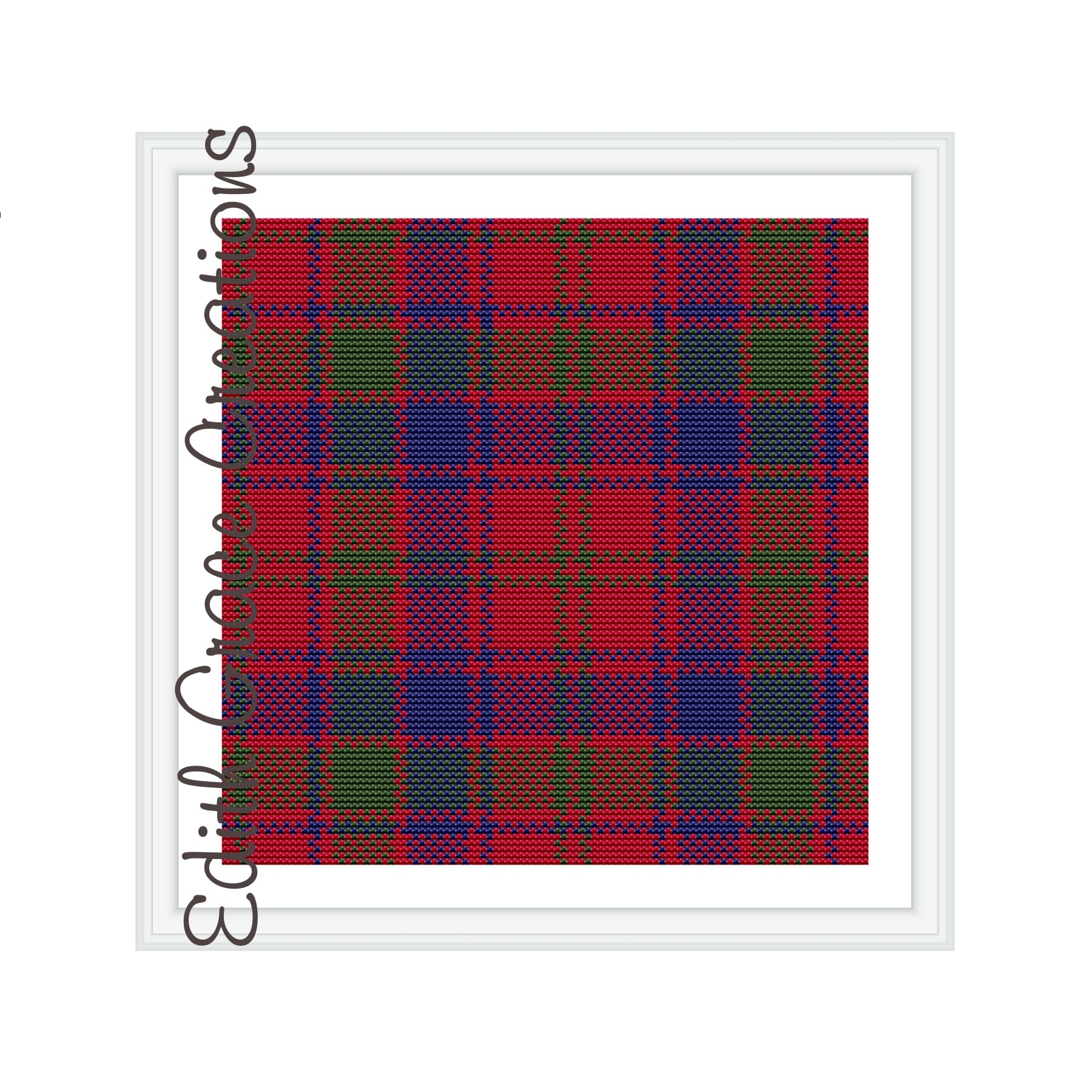 Robertson Modern Tartan Cross Stitch Pattern Housewarming Gift Home ...