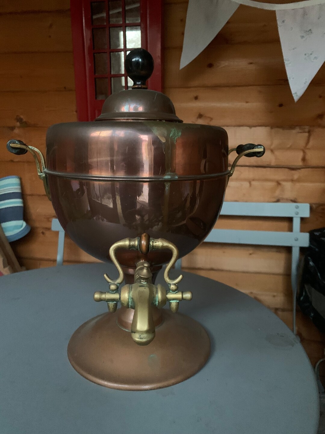 Antique Copper Samovar Urn Brass Tap - Etsy