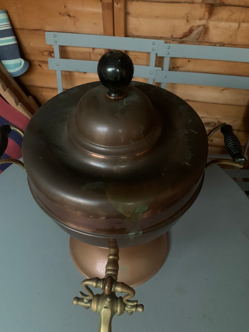 Antique Copper Samovar Urn Brass Tap - Etsy