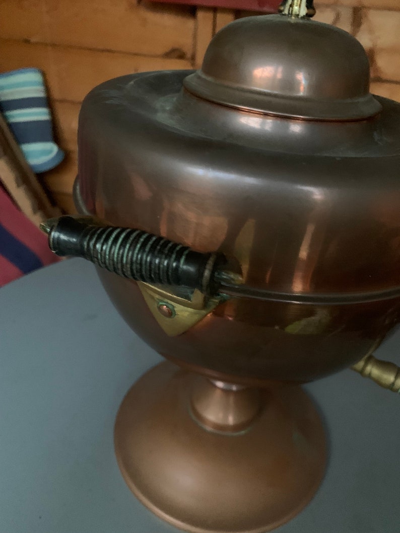 Antique Copper Samovar Urn Brass Tap - Etsy