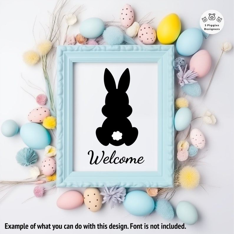 Easter Bunny SVG Cut File: Cricut, Silhouette, Sublimation (digital ...