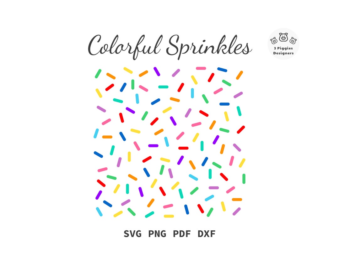 Colorful Sprinkles SVG: Confetti Pattern Cut File (digital Download) - Etsy