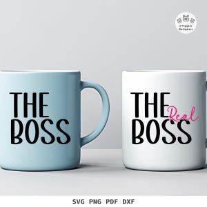 The Boss the Real Boss SVG • Couple Png Design Sublimation, Silhouette ...