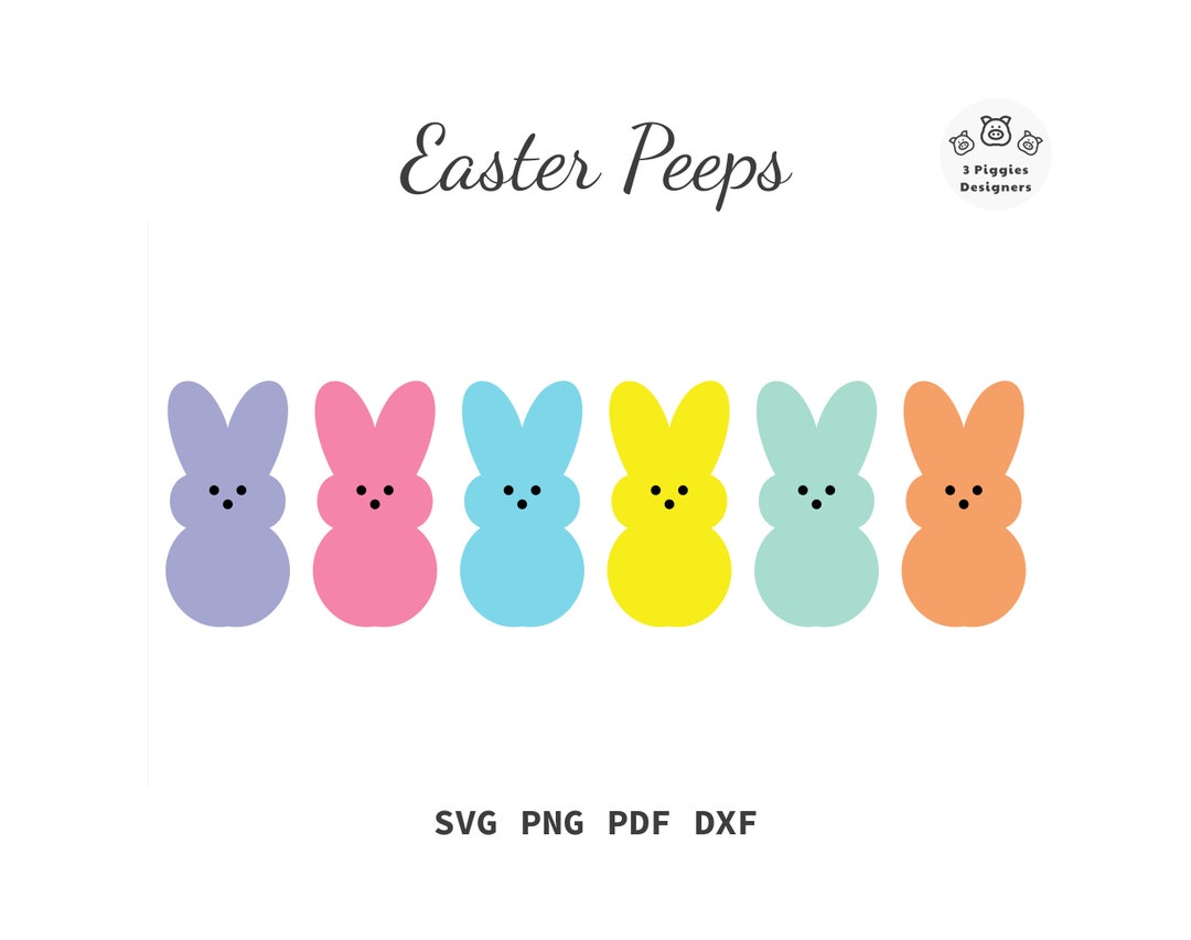 Easter Peeps Bunny SVG: Cricut, Silhouette Cut File (digital Download ...