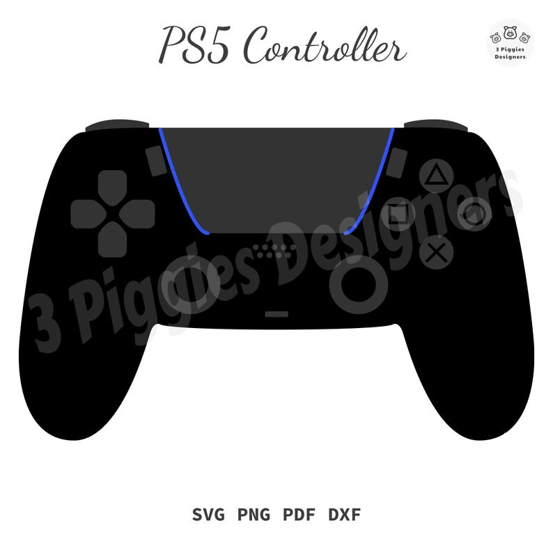 PS5 Controller SVG • Gamer Cut File for Cricut, Silhouette (digital ...
