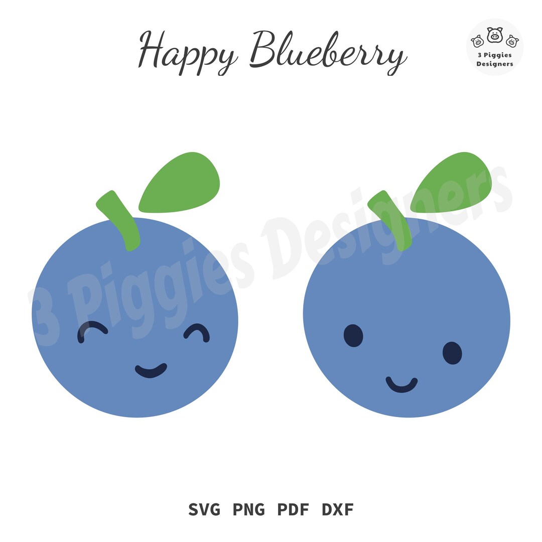 Blueberry SVG • Tropical Fruit Png for Sublimation, Dxf Silhouette, Pdf ...