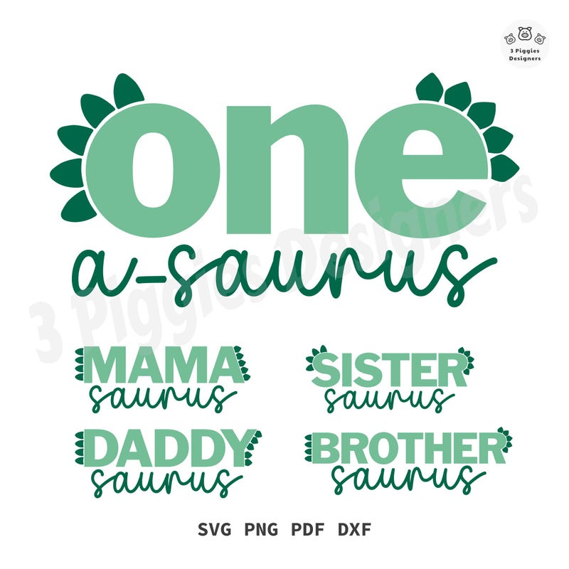 Family Saurus Svg - Etsy