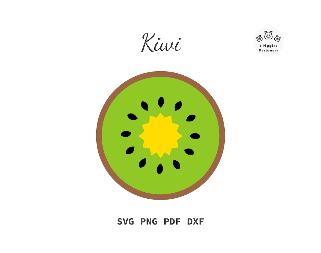 Kiwi SVG • Tropical Fruit Png Pdf Dxf for Cricut Silhouette Instant ...