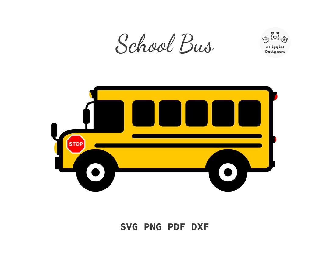 School Bus • SVG PNG PDF Dxf Clipart, Teacher Back to School Cut File ...