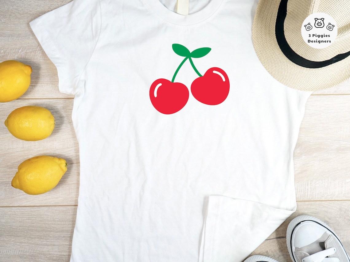 Cherry SVG • Fruit Png for Sublimation Pdf Print Dxf Silhouette Cricut ...