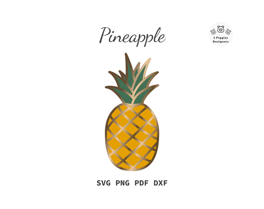 Pineapple SVG • Tropical Fruit Png Dxf Pdf for Cricut Silhouette ...