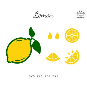 Lemon SVG • Fruit Pdf Png Dxf for Cricut Silhouette Instant Download ...