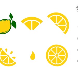 Lemon SVG • Fruit Pdf Png Dxf for Cricut Silhouette Instant Download ...
