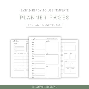One-page WEEKLY PLANNER in 4 Sizes (A4, A5, Letter, Happy Planner ...