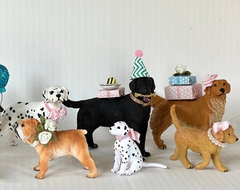 Puppy Party Cake Topper, Puppy Pawty Birthday Party Cake Topper, Doggie ...