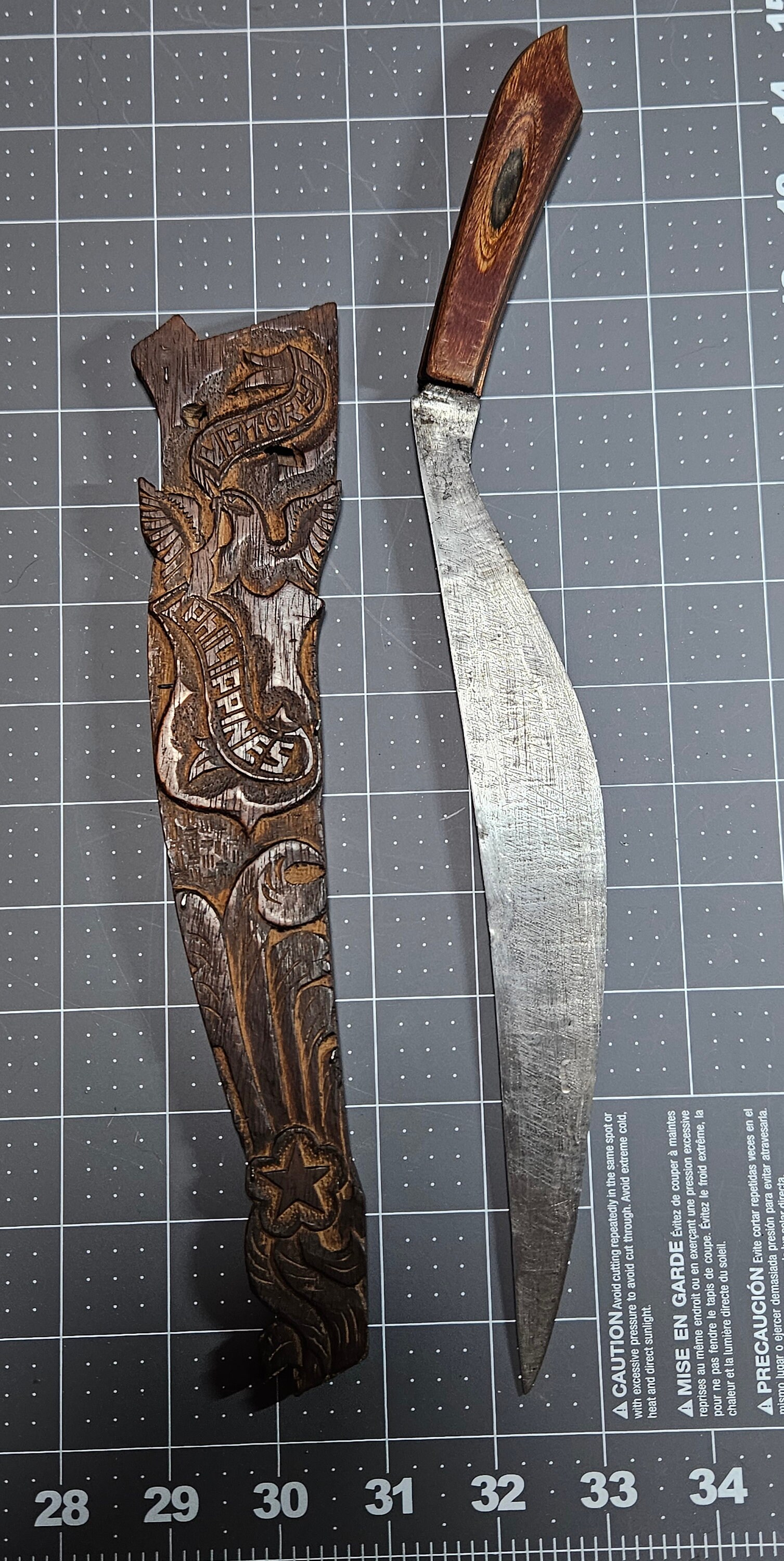 American Trench Art Philippine Half Moon Knife. - Etsy
