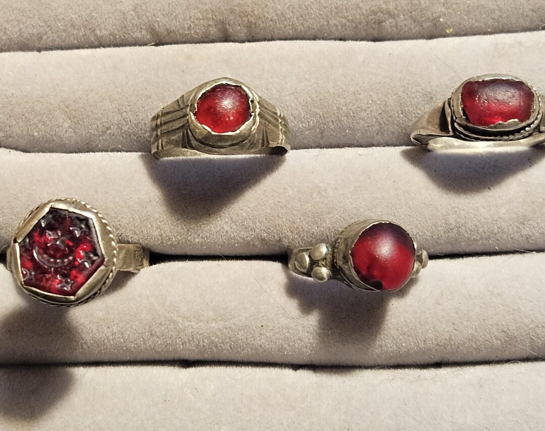 4 Sterling Ancient Ottoman Empire Rings and Wax Seal Ring - Etsy