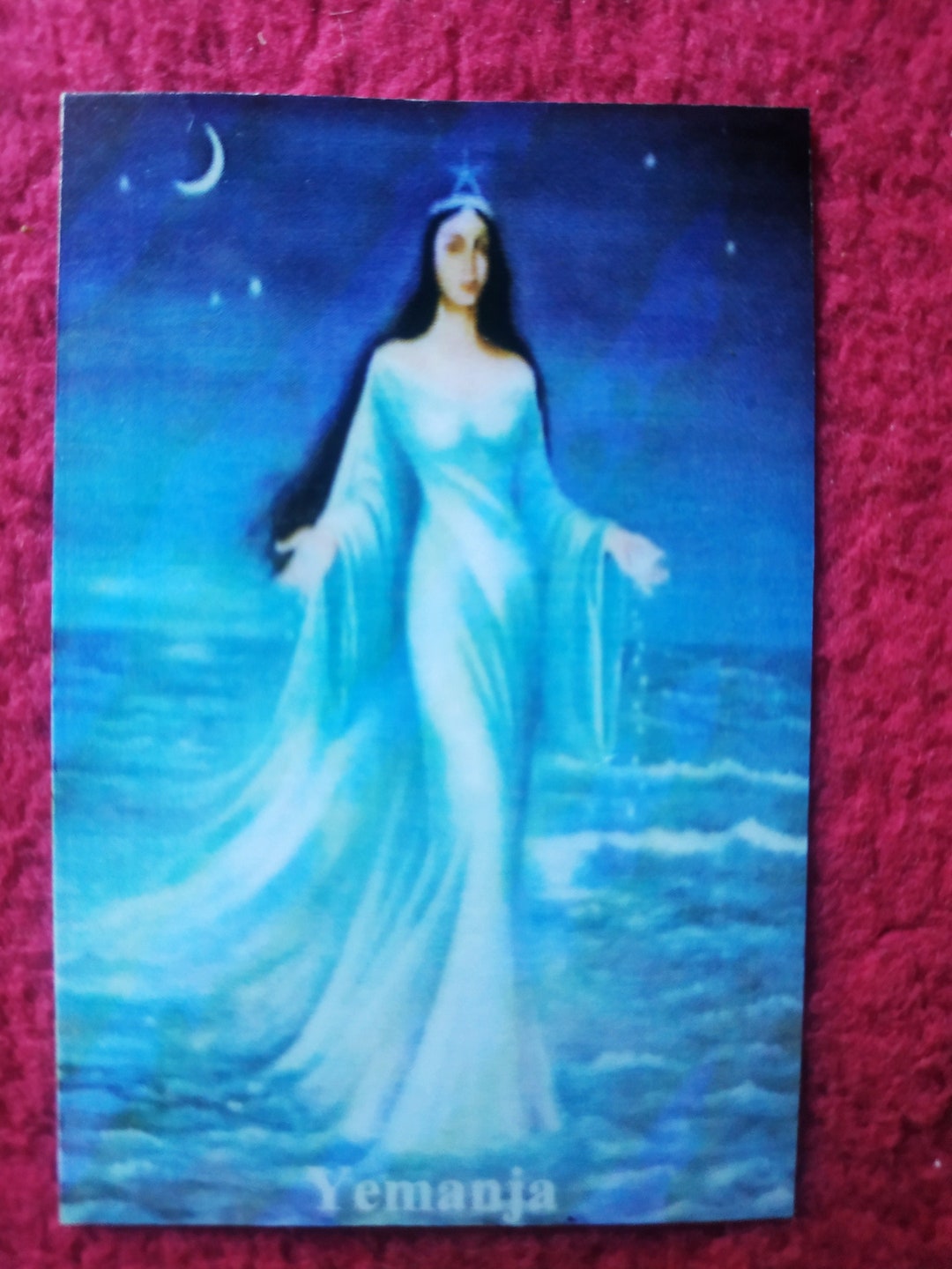 YEMANJA Print, Print of Yemayá With Prayer, Religious Print, Ritual ...