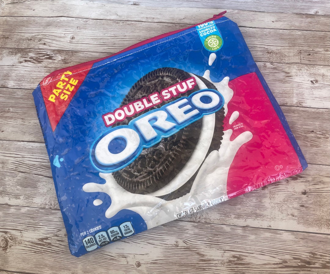 Oreo Double Stuff Cookie Bag - Vinyl Zipper Pouch - Re-used Actual ...