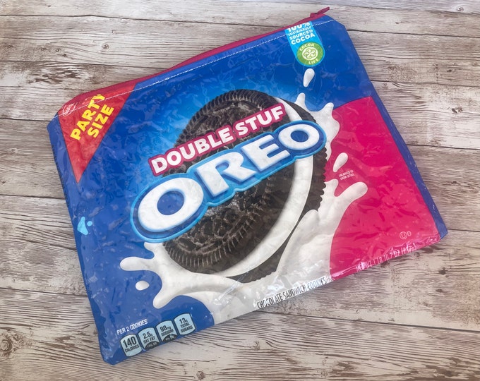 Oreo Double Stuff Cookie Bag - Vinyl Zipper Pouch - Re-used Actual ...