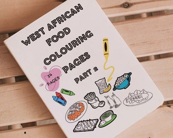 African Food Colouring Pages for Children, Kids Printable Sheets, Cute ...