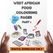 African Food Colouring Pages for Children, Kids Printable Sheets, Cute ...