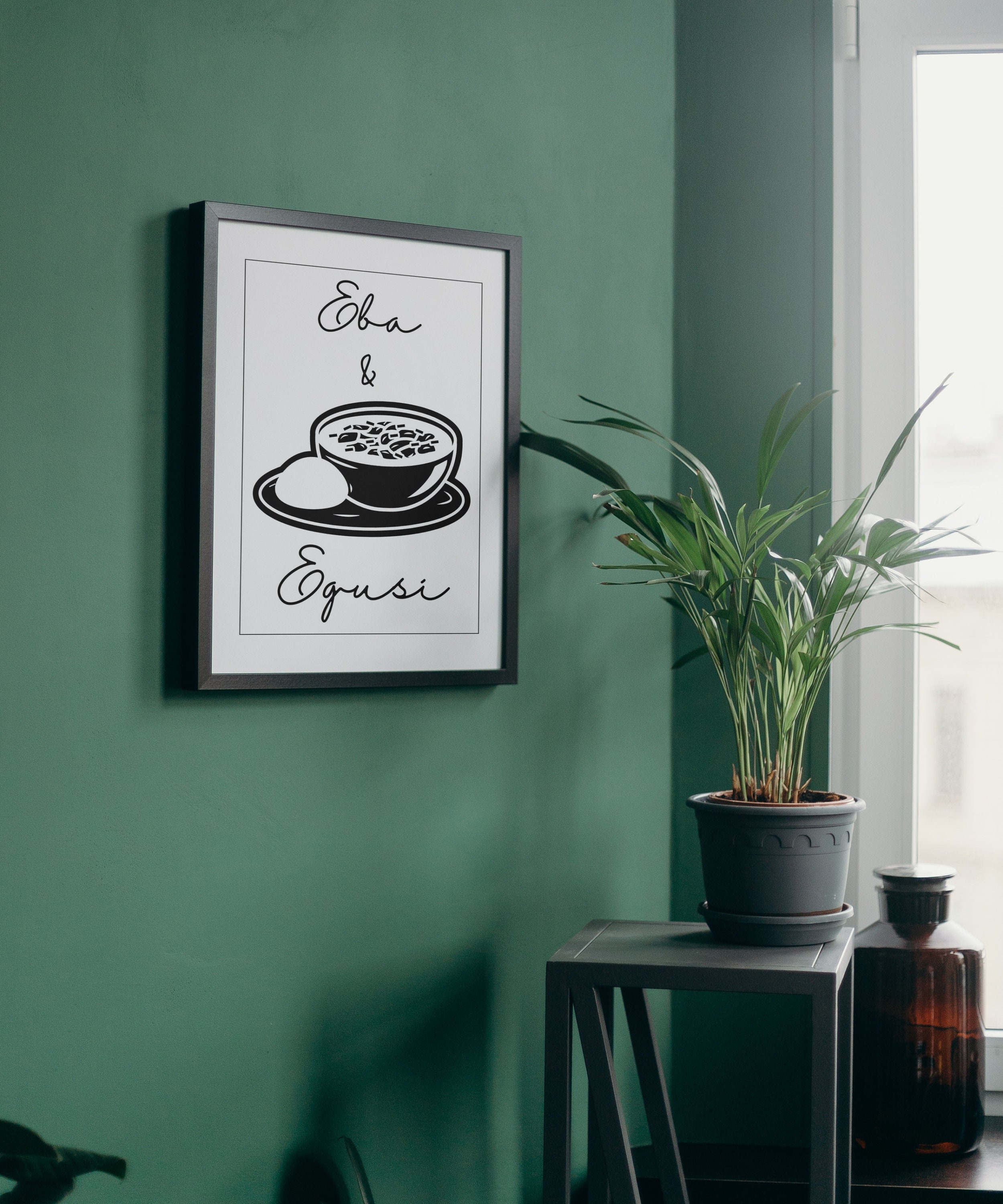 Eba & Egusi Nigerian Wall Art Print, Nigerian Culinary Printable ...
