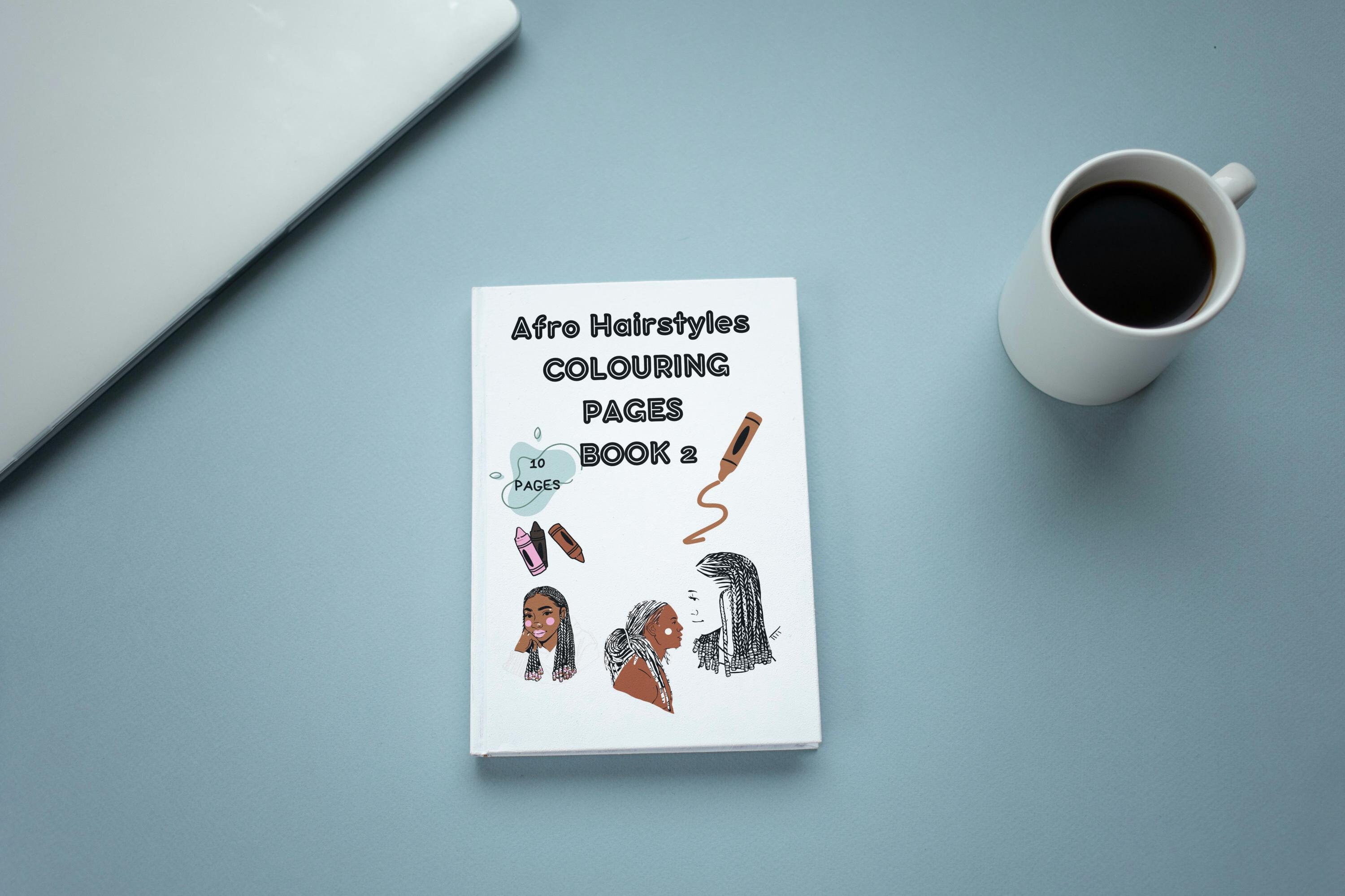 Afro Hair Colouring Pages for Children, Kids Printable Sheets, African ...