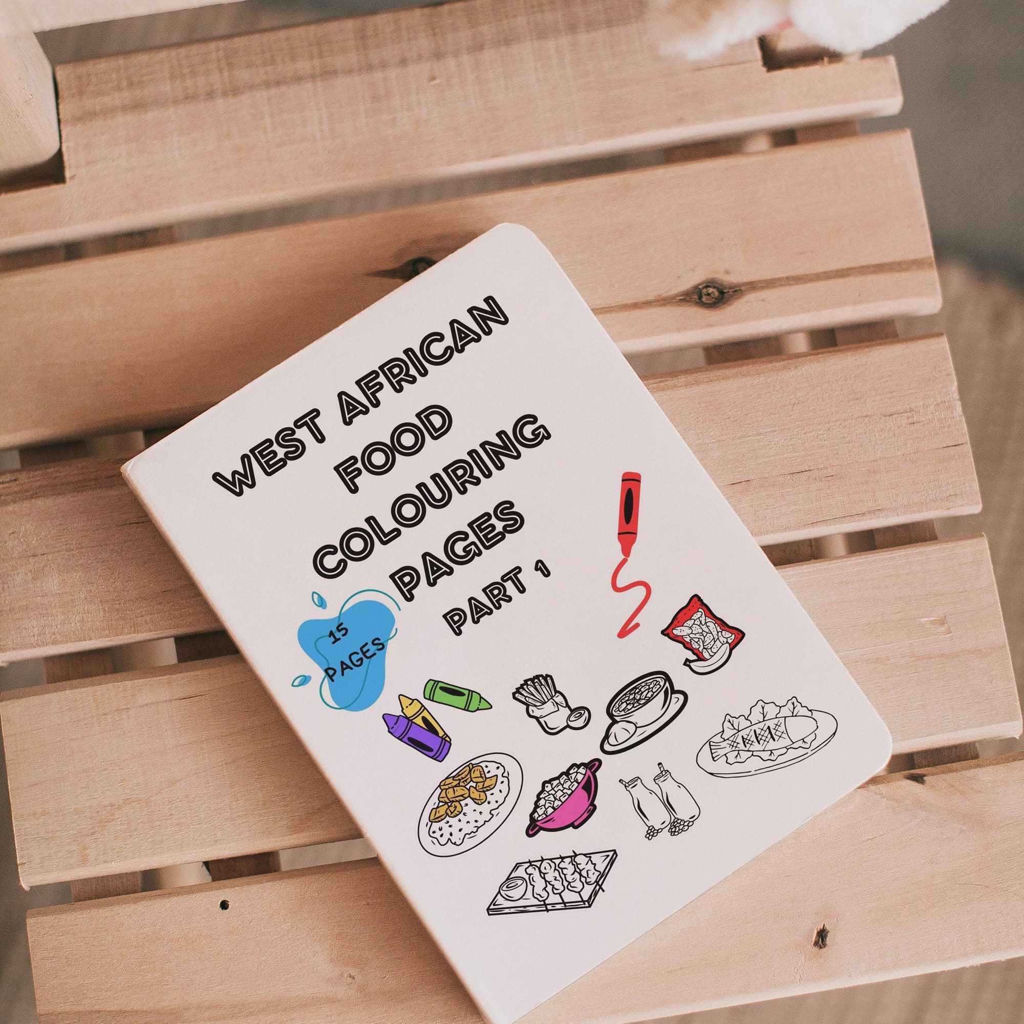 African Food Colouring Pages for Children, Kids Printable Sheets, Cute ...