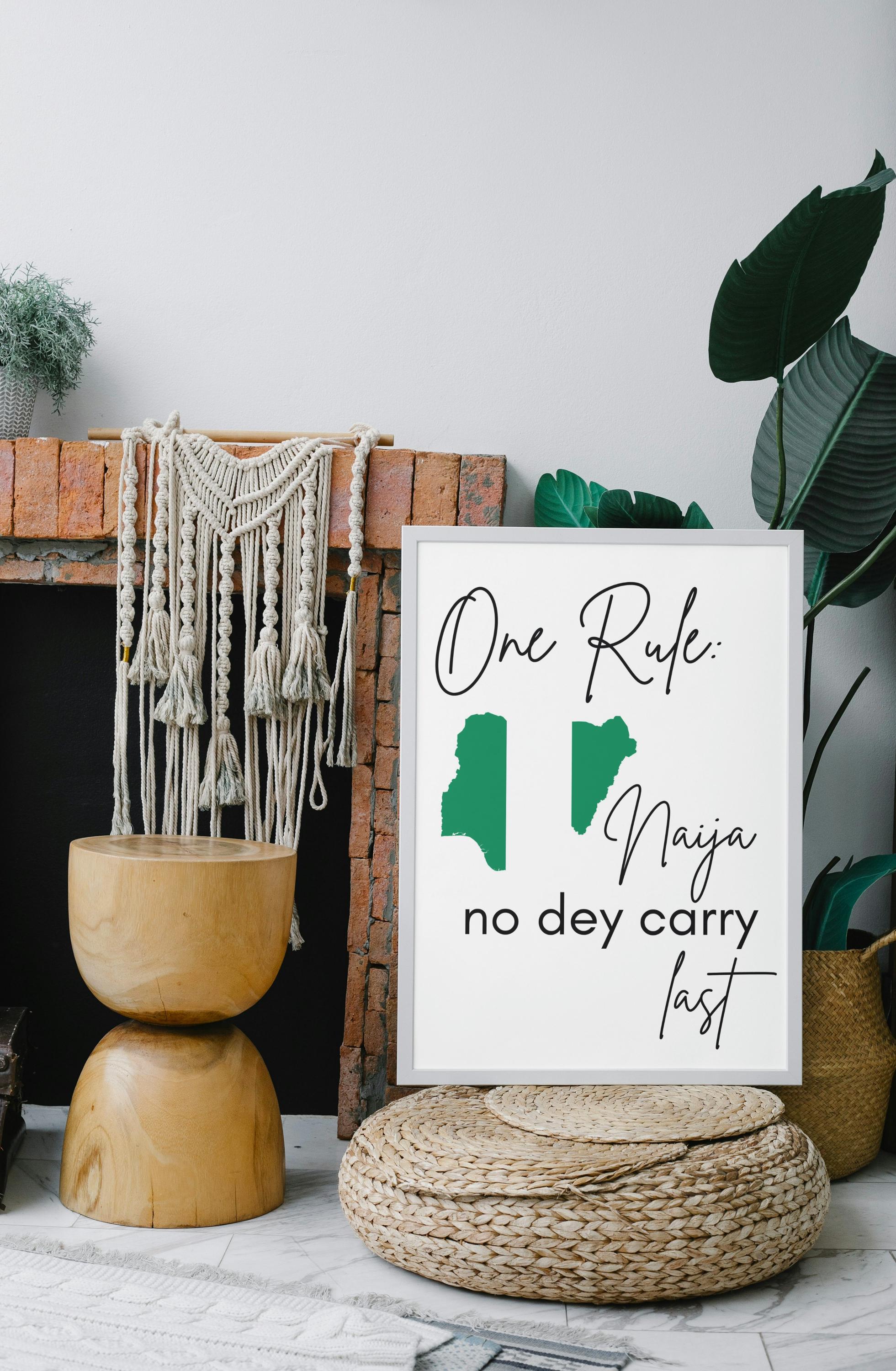 Nigerian Wall Art, Naija No Dey Carry Last, Printable West African Art ...