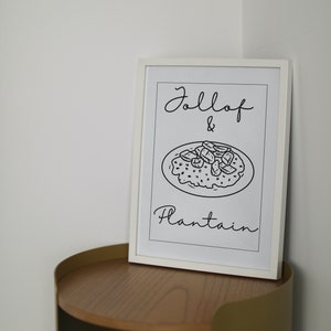 Jollof Rice & Plantain Wall Art, Nigerian Art Digital Download, West ...