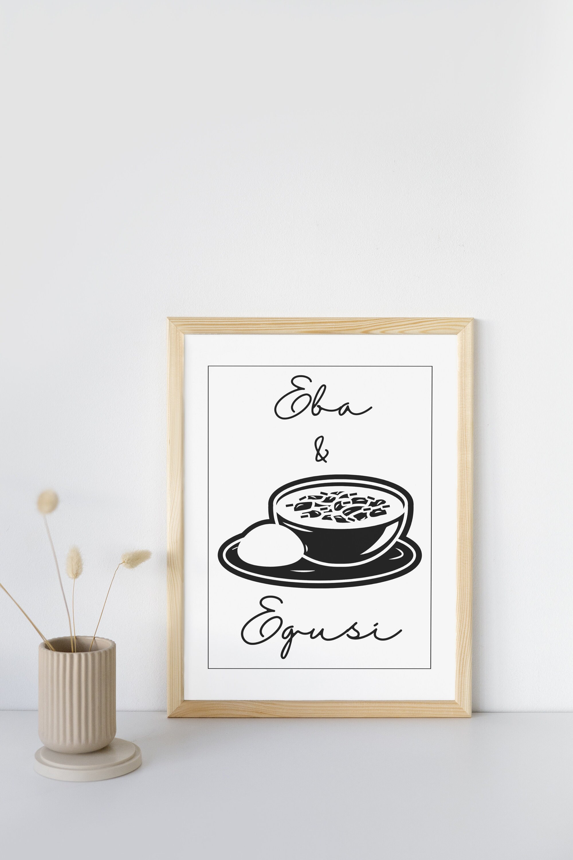 Eba & Egusi Nigerian Wall Art Print, Nigerian Culinary Printable ...