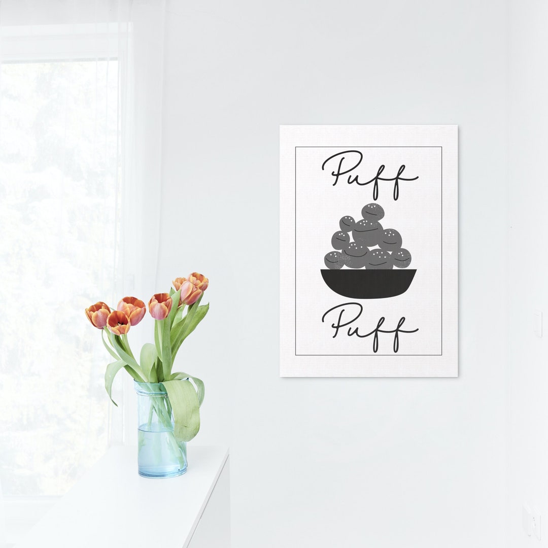 Puff Puff Art Print, Nigerian Snack Prints, Fun Kitchen Poster ...