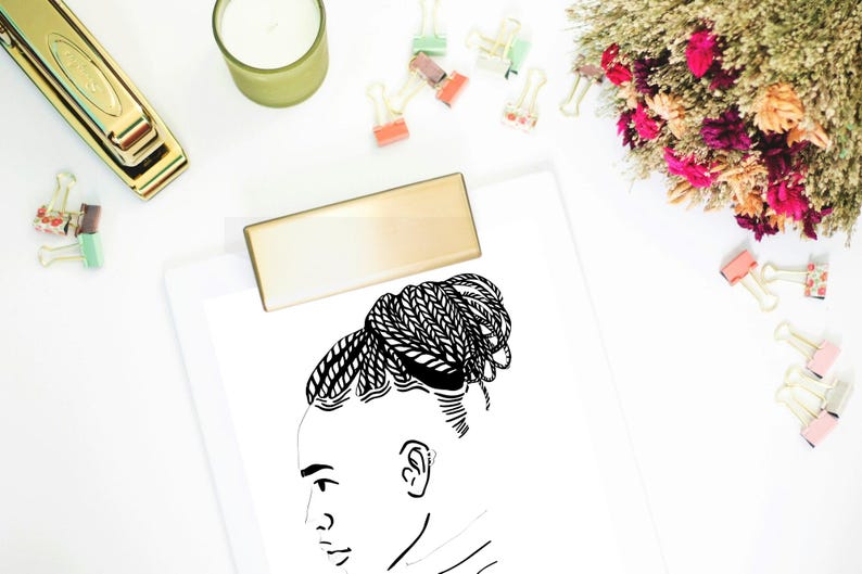 Afro Hair Colouring Pages for Children, Kids Printable Sheets, African ...