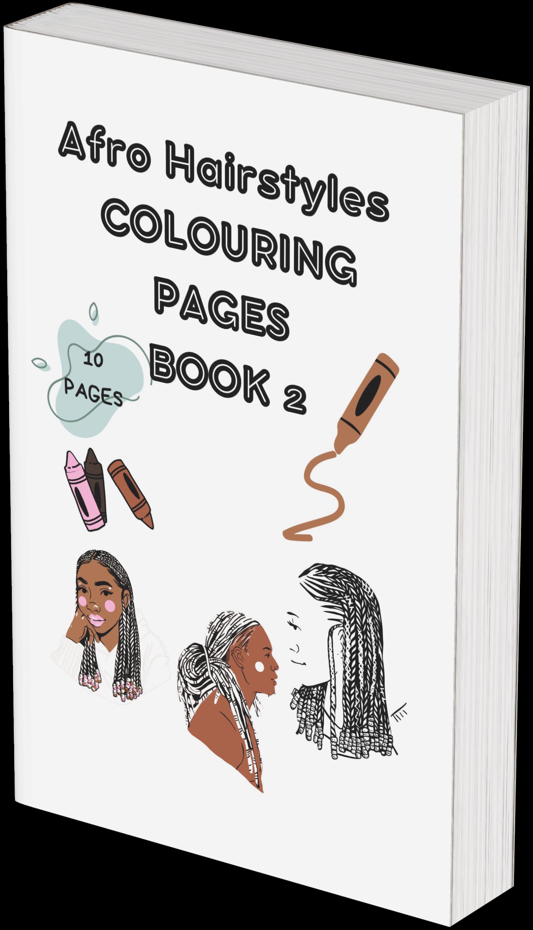 Afro Hair Colouring Pages for Children, Kids Printable Sheets, African ...