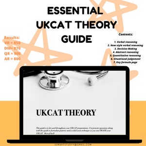 UKCAT Revision Guide Study Hacks Medicine Dentistry University UCAT - Etsy
