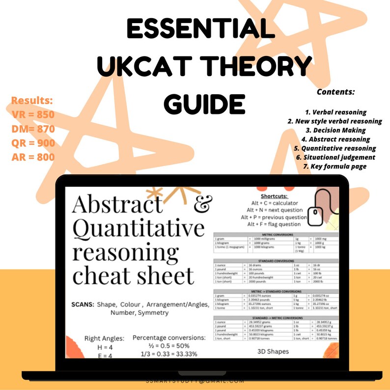 UKCAT Revision Guide Study Hacks Medicine Dentistry University UCAT - Etsy