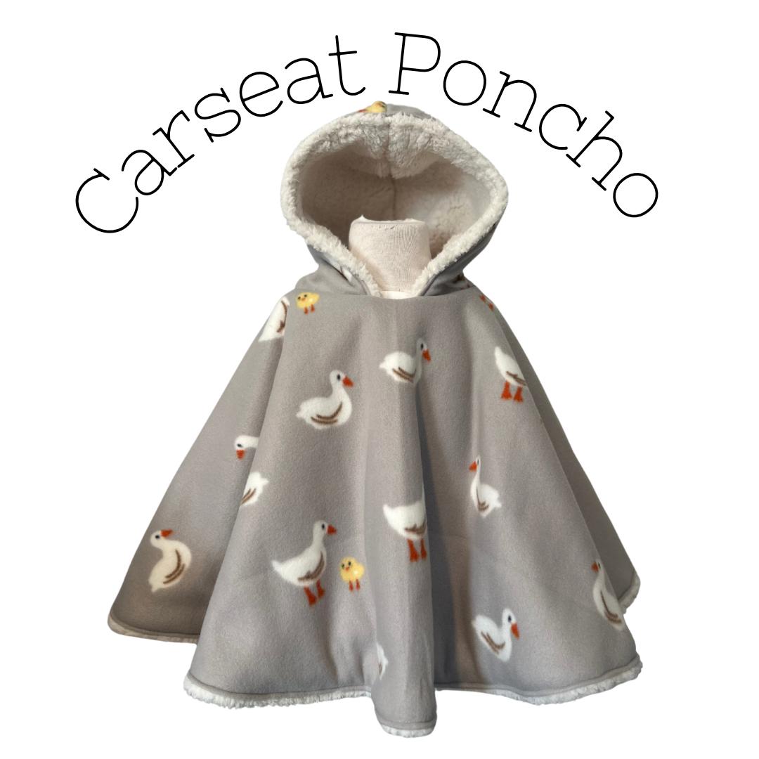 Carseat Poncho, Ducks Hooded Poncho, Birthday Gift, Christmas Present ...