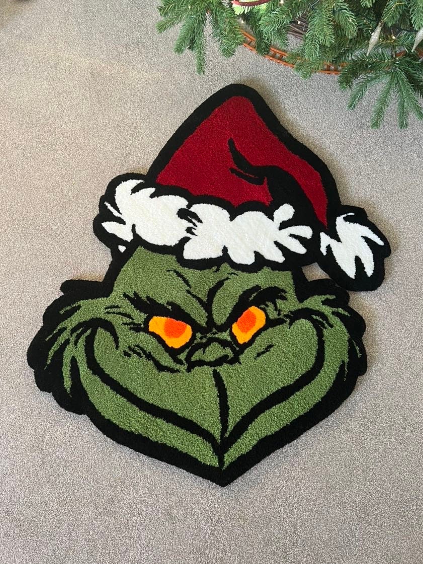 The Grinch Rug Christmas Rug Christmas Decorations Home Decor Handmade ...