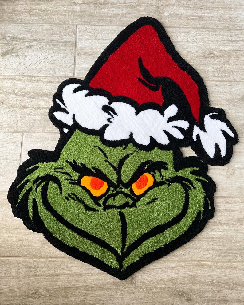The Grinch Rug Christmas Rug Christmas Decorations Home Decor Handmade ...