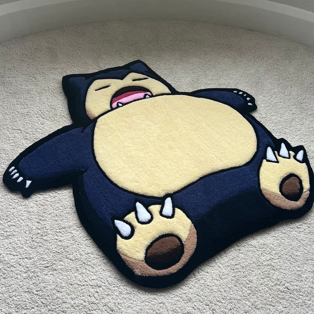Snorlax Tufted Rug Custom Rug Home Decor Rug Interior Rug Gaming Rug ...